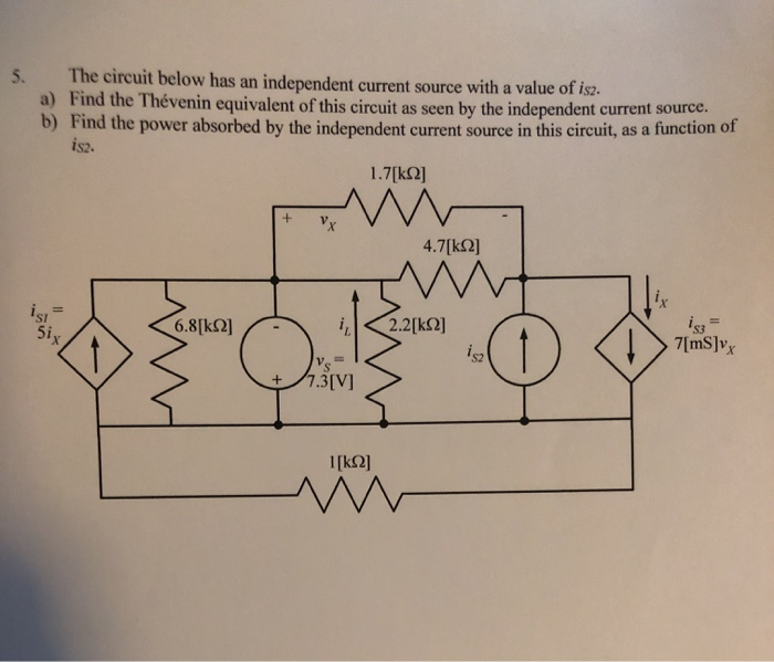 Solved The circuit below has an independent current source | Chegg.com
