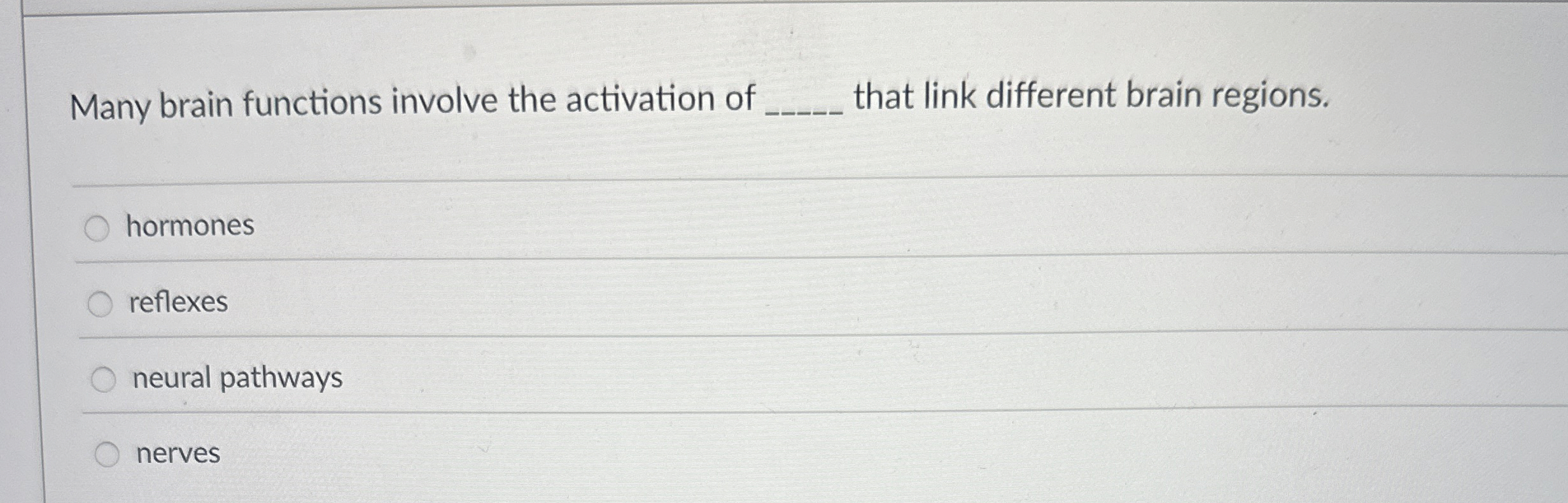 Solved Many brain functions involve the activation ofthat | Chegg.com