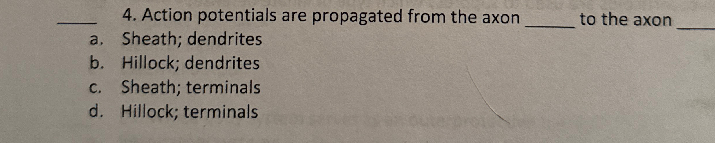 Solved Action potentials are propagated from the axon ﻿to | Chegg.com