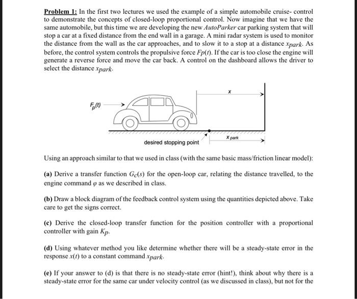 Solved Problem 1: In the first two lectures we used the | Chegg.com