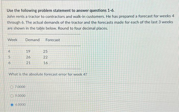 Solved Use the following problem statement to answer | Chegg.com