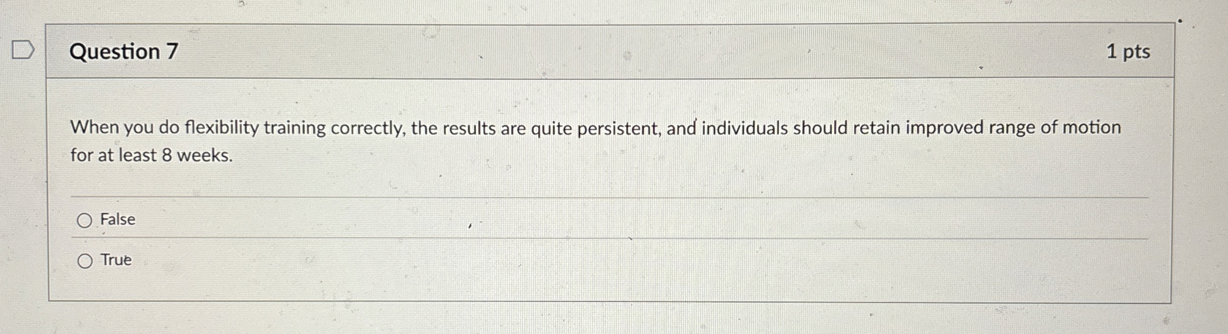Solved Question 71 ﻿ptsWhen you do flexibility training | Chegg.com