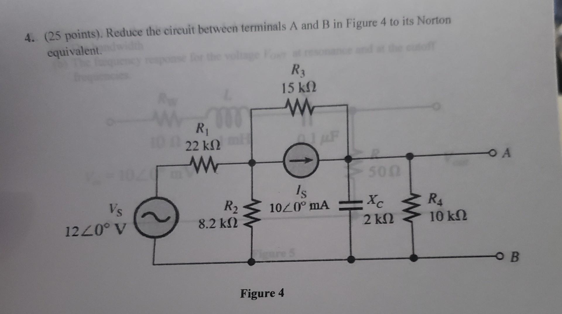 Solved 4. (25 points). Reduce the circuit between terminals | Chegg.com