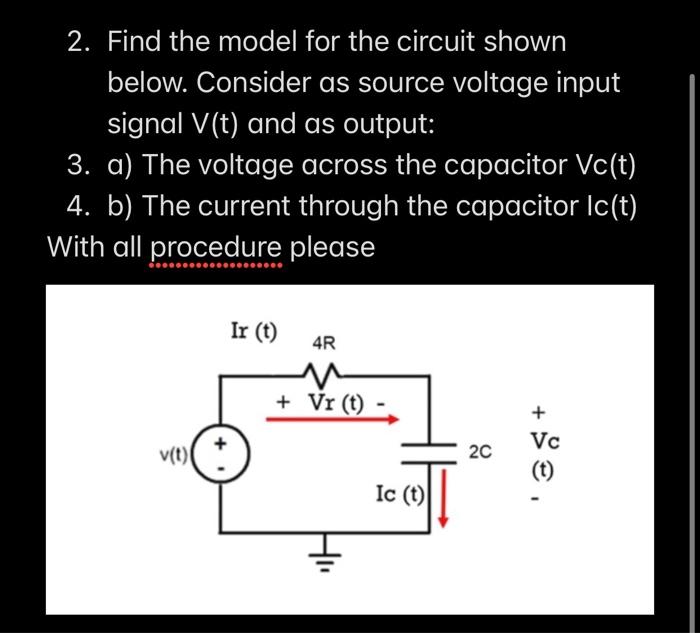 [Solved]: 2. Find the model for the circuit shown below. Co