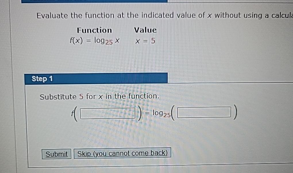 Solved Evaluate the function at the indicated value of x | Chegg.com