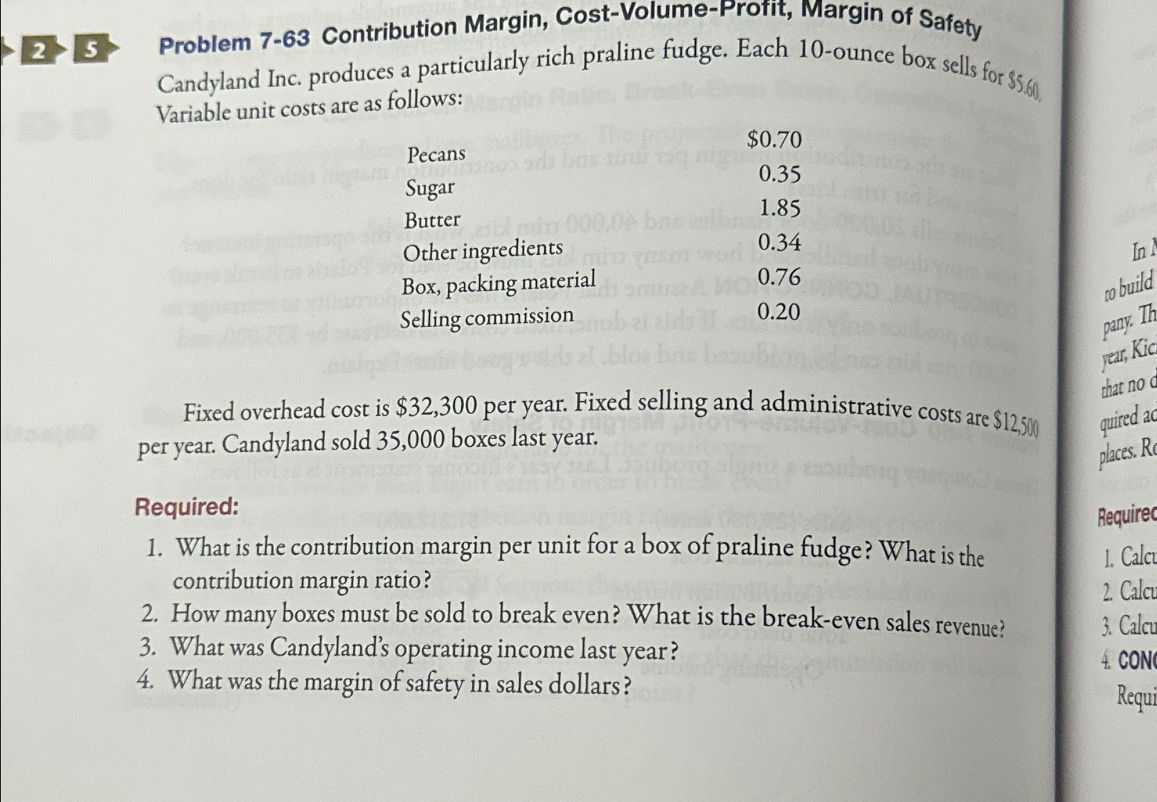 Solved 2 ﻿Problem 7-63 ﻿Contribution Margin, | Chegg.com