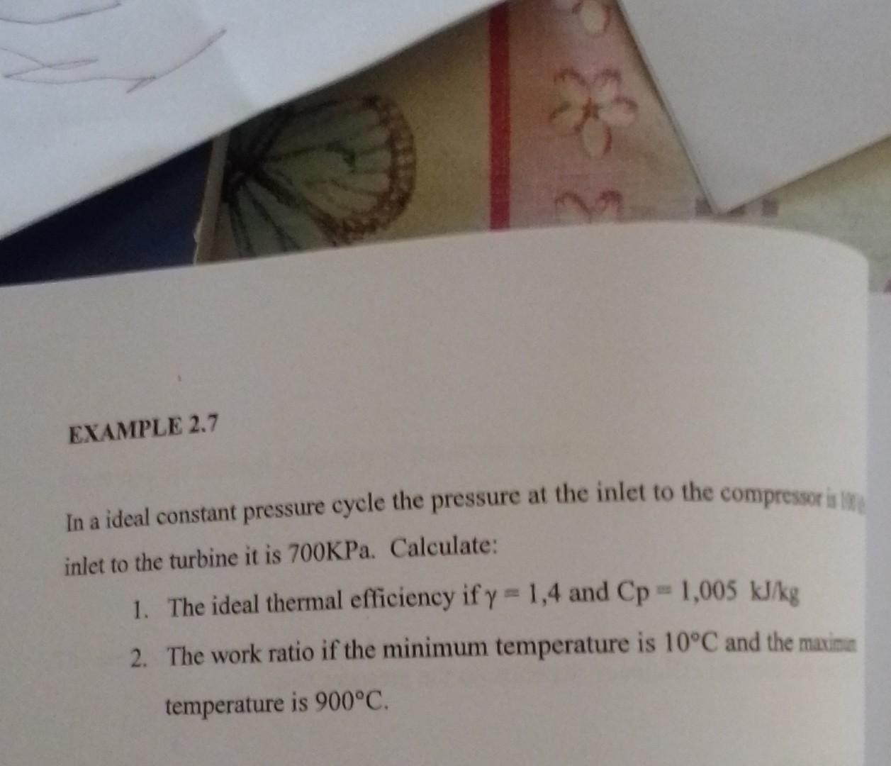 In a ideal constant pressure cycle the pressure at | Chegg.com