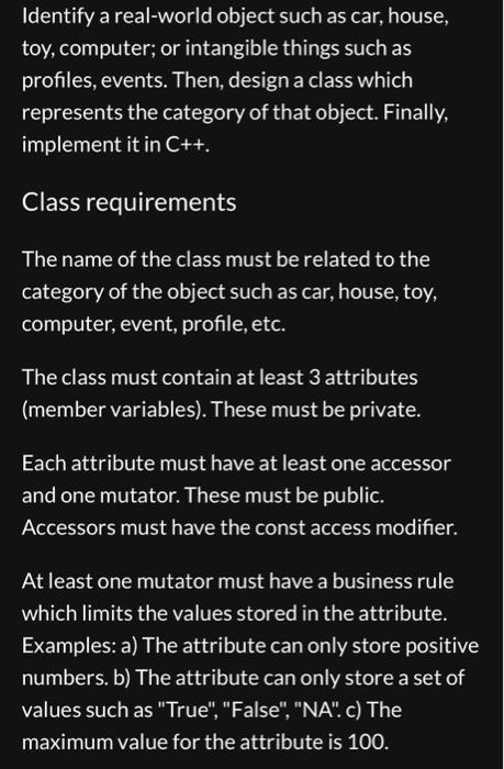 Solved Identify a real-world object such as car, house, toy, | Chegg.com
