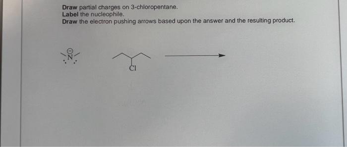 Solved Draw partial charges on 3-chloropentane. Label the | Chegg.com