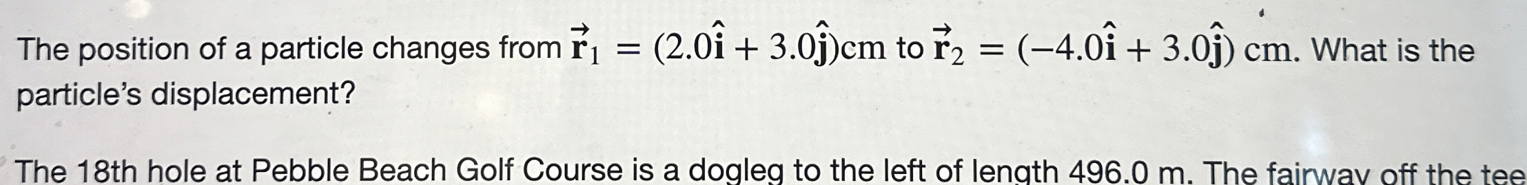 The position of a particle changes from | Chegg.com