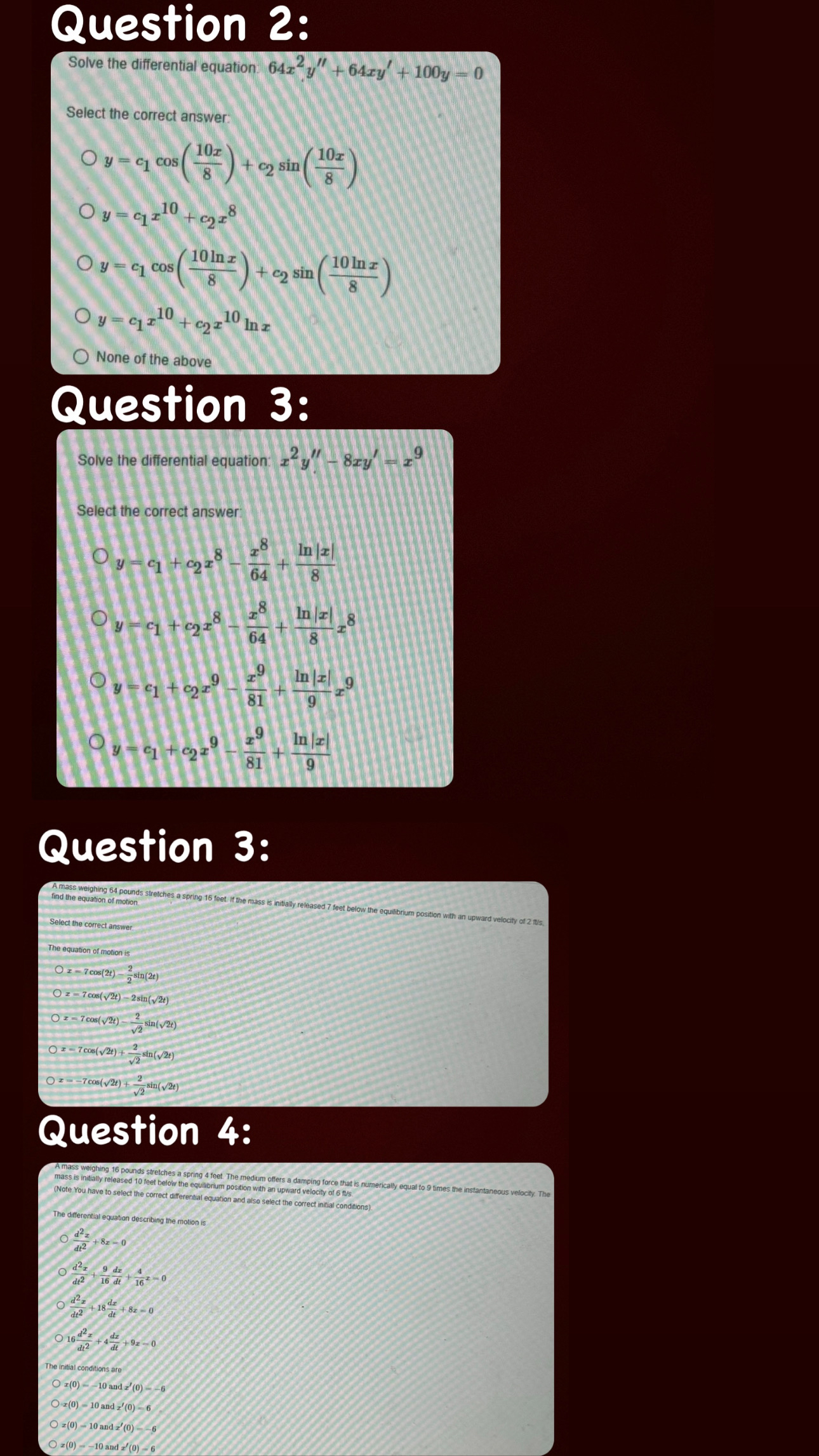 Solved Please solve all the questions because im running out | Chegg.com