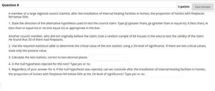 Solved Question 8 5 points Save Answer A member of a large | Chegg.com