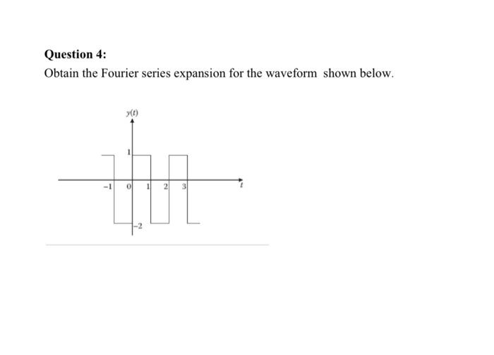 Solved Question 4: Obtain the Fourier series expansion for | Chegg.com