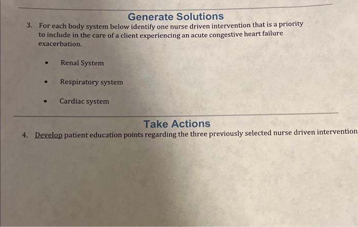 Solved Generate Solutions 3. For each body system below | Chegg.com