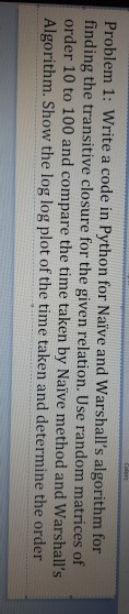 Problem 1 Write A Code In Python For Naïve And 1520