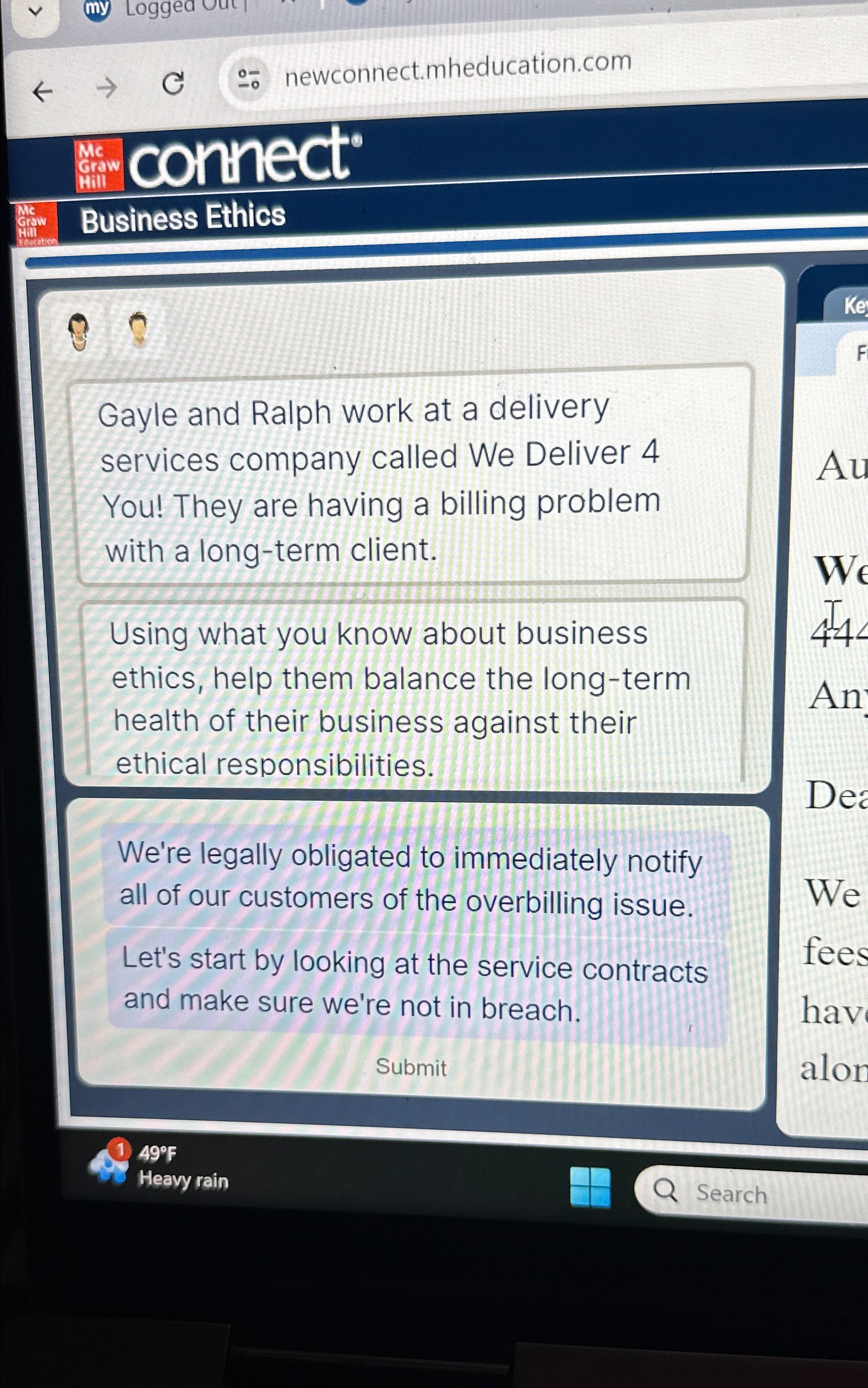 Solved Gayle and Ralph work at a delivery services company | Chegg.com