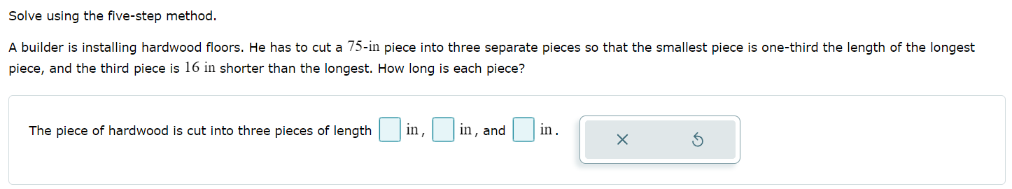 Solved Solve using the five-step method.A builder is | Chegg.com