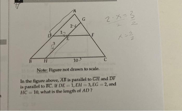 Solved Note: Figure not drawn to scale. In the figure above, | Chegg.com