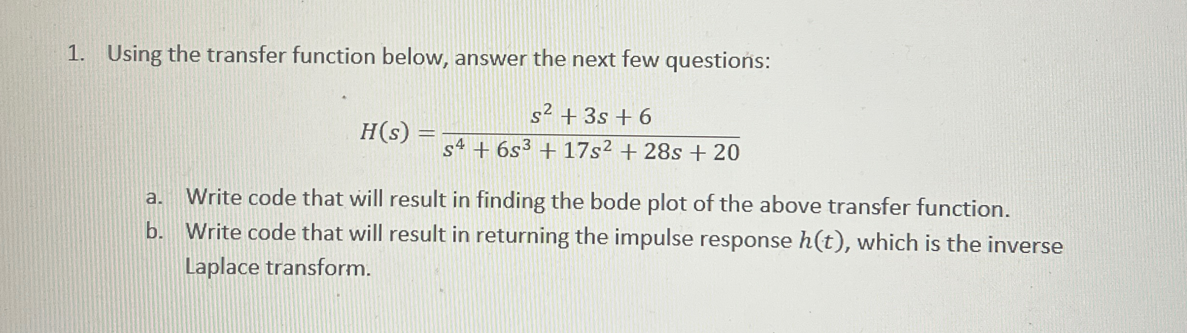 Solved Can you help solve part a and b using matlab coding | Chegg.com