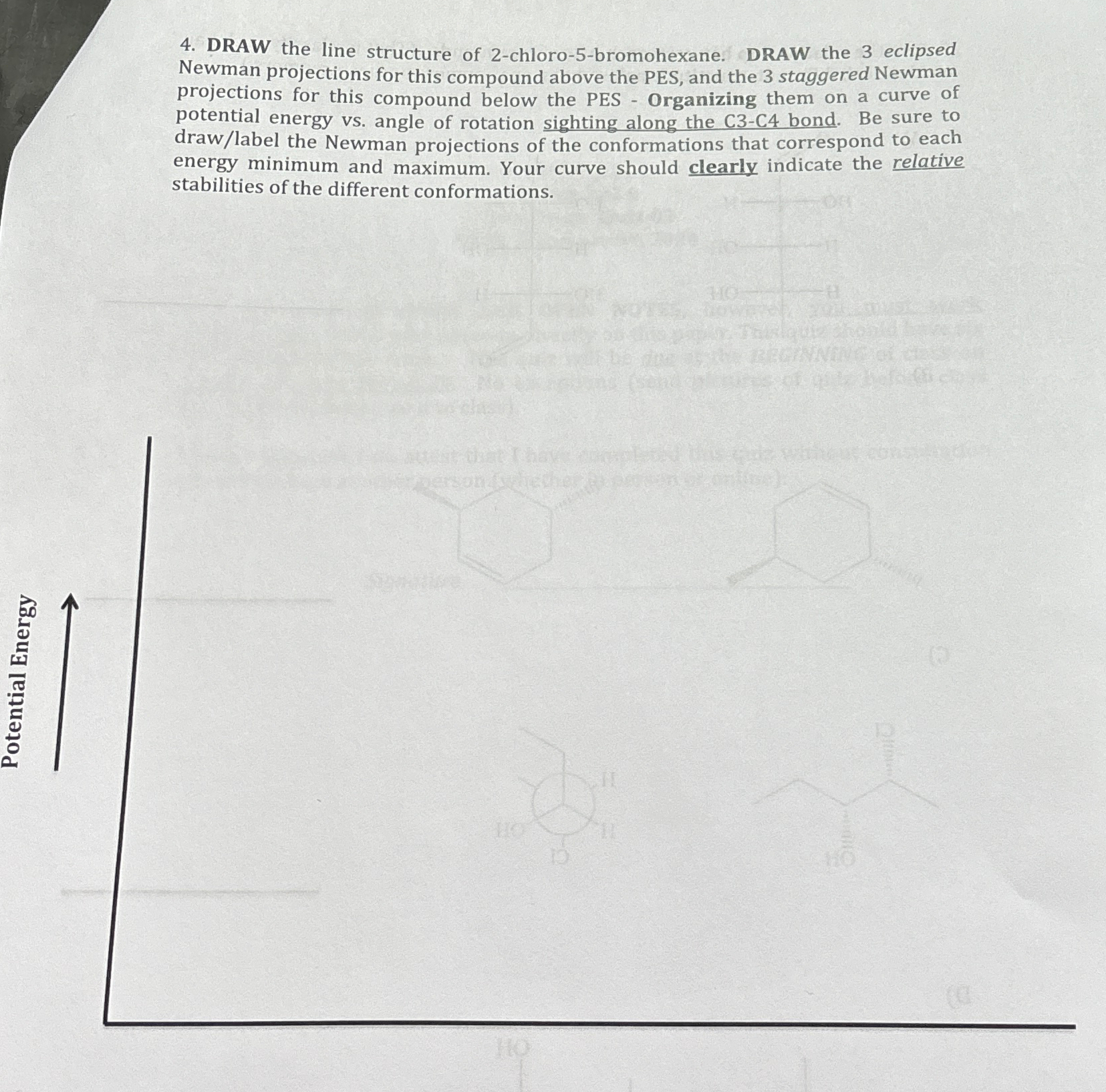 Solved DRAW the line structure of 2-chloro-5-bromohexane. | Chegg.com