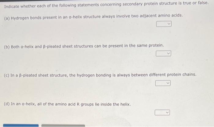 Solved Indicate whether each of the following statements | Chegg.com
