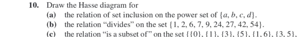 Solved Draw the Hasse diagram for(a) ﻿the relation of set | Chegg.com