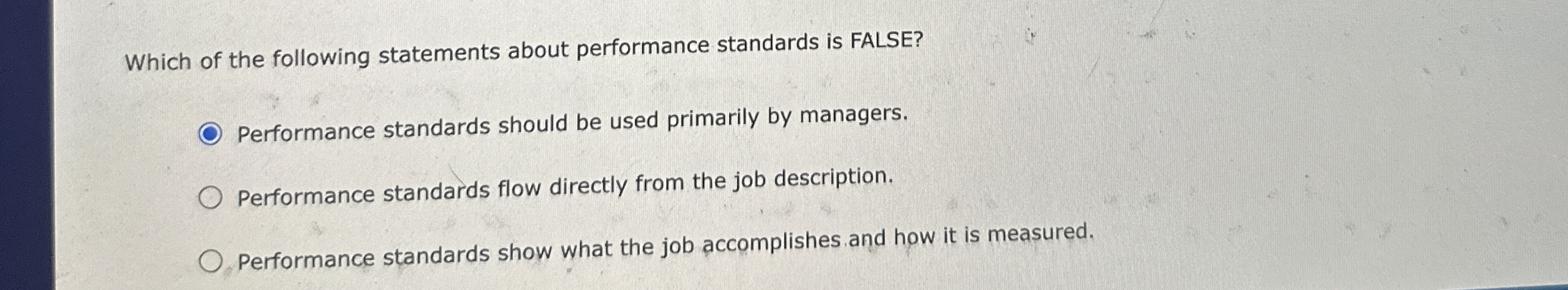 Solved Which of the following statements about performance | Chegg.com