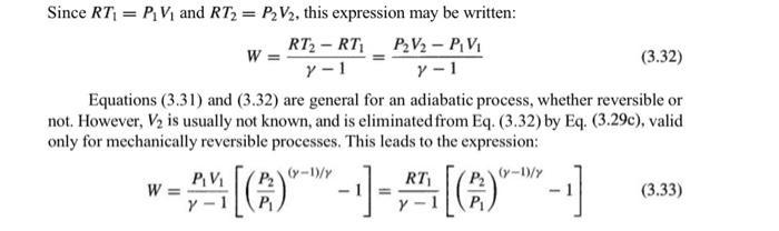 Solved Since RT1=P1V1 and RT2=P2V2, this expression may be | Chegg.com