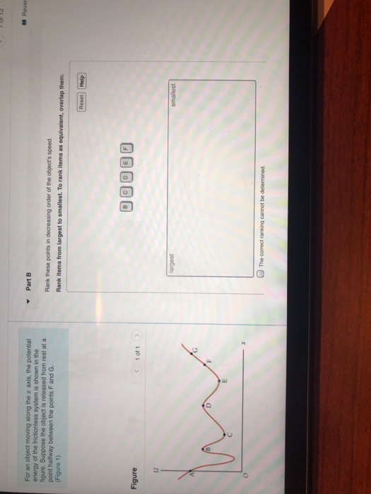 Solved Revie Part B For an object moving along the x axis, | Chegg.com