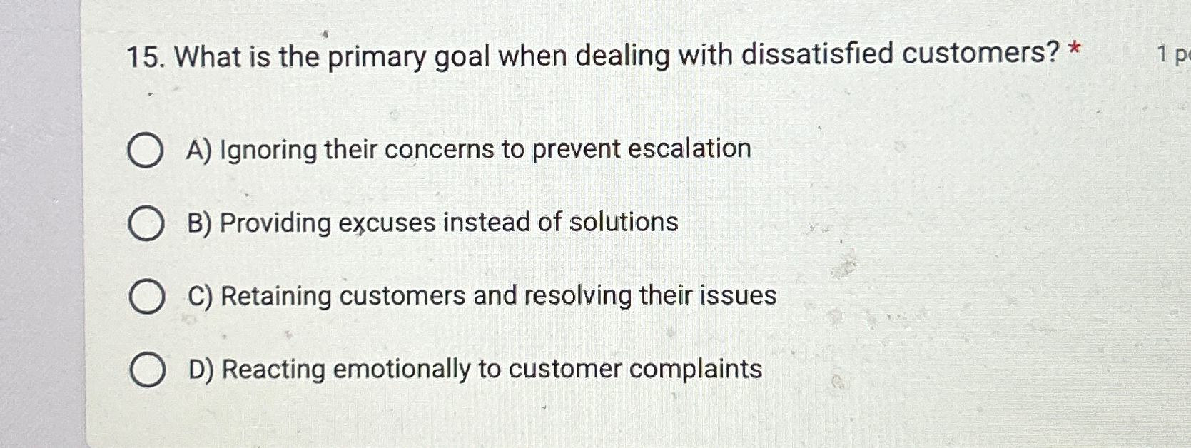Solved What is the primary goal when dealing with | Chegg.com