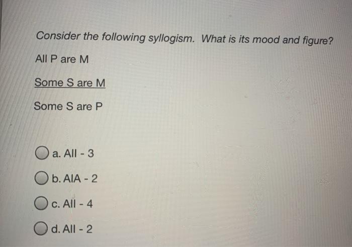 Solved Is the following syllogism invalid or valid? All Mare | Chegg.com