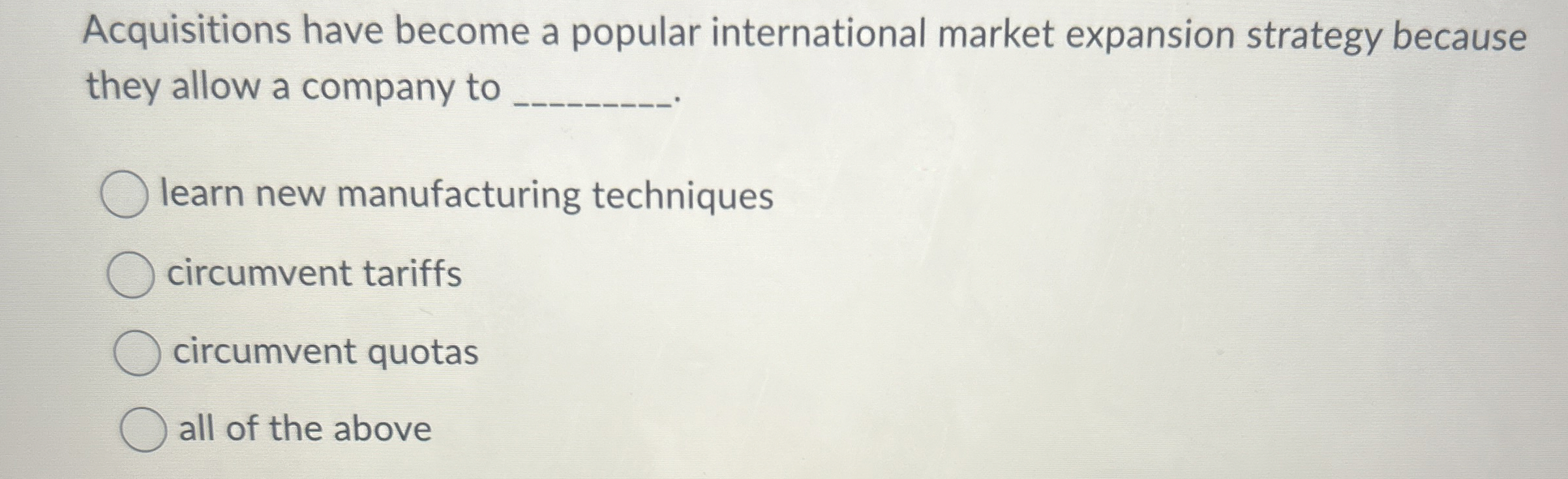 Solved Acquisitions have become a popular international | Chegg.com