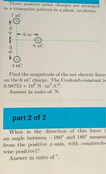 Solved Three positive point charges are arranged in a | Chegg.com