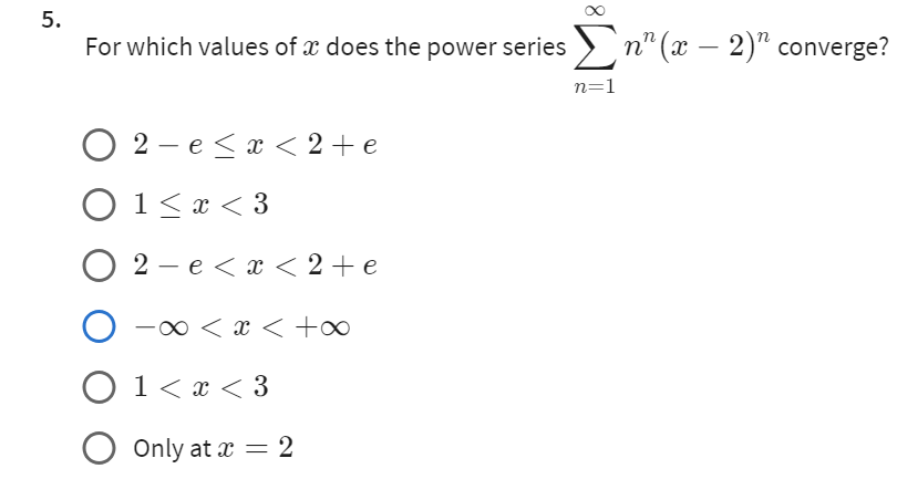 Solved For which values of x ﻿does the power series | Chegg.com