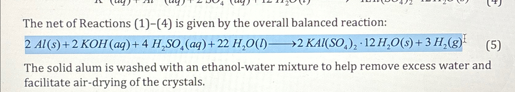 Solved Scaling the procedure provided to produce 19.6g ﻿of | Chegg.com