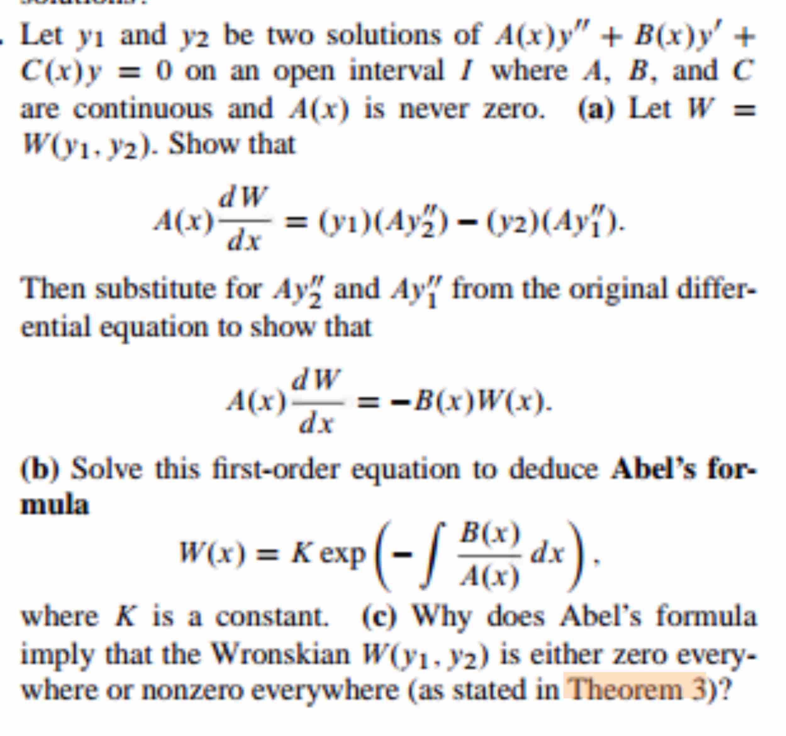Solved Let y1 ﻿and y2 be ﻿two solutions | Chegg.com