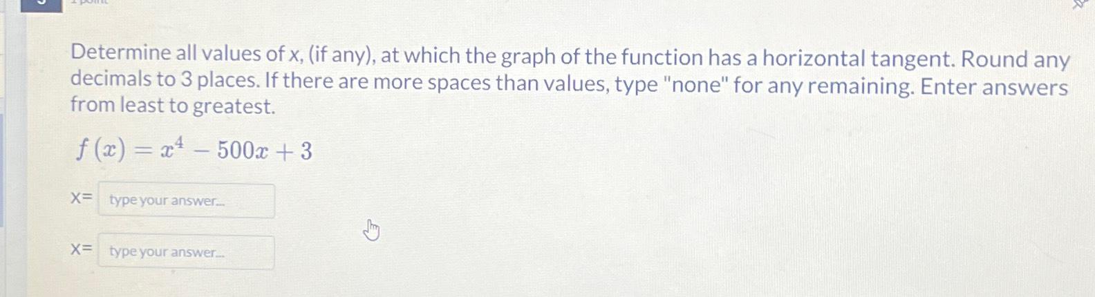 Solved Determine all values of x, (if any), ﻿at which the | Chegg.com