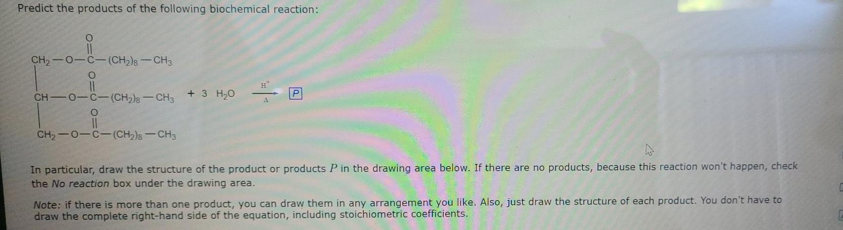 Solved Predict the products of the following biochemical | Chegg.com