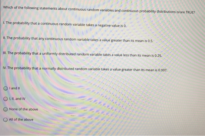 Solved Which of the following statements about continuous | Chegg.com