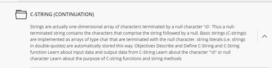 Solved C-STRING (CONTINUATION)Strings are actually | Chegg.com