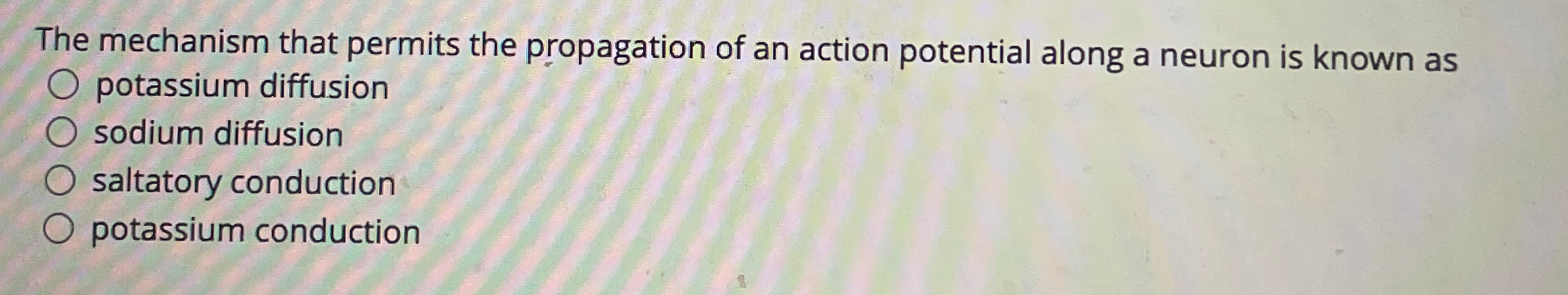 Solved The mechanism that permits the propagation of an | Chegg.com