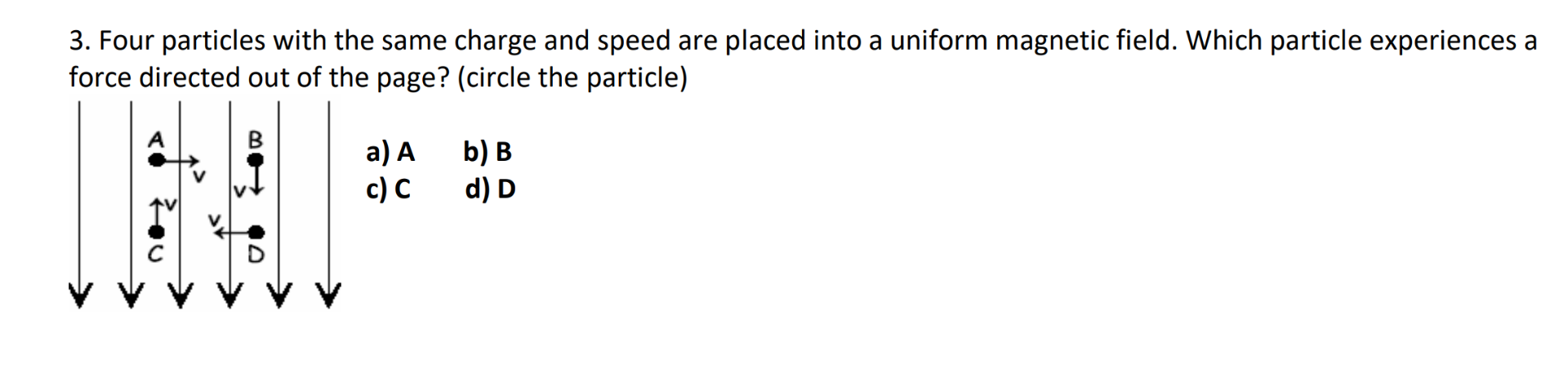 Solved Four particles with the same charge and speed are | Chegg.com