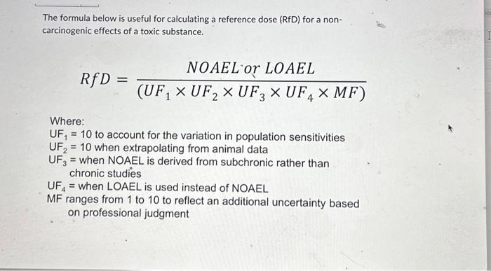 For the chronic exposure study of mice | Chegg.com