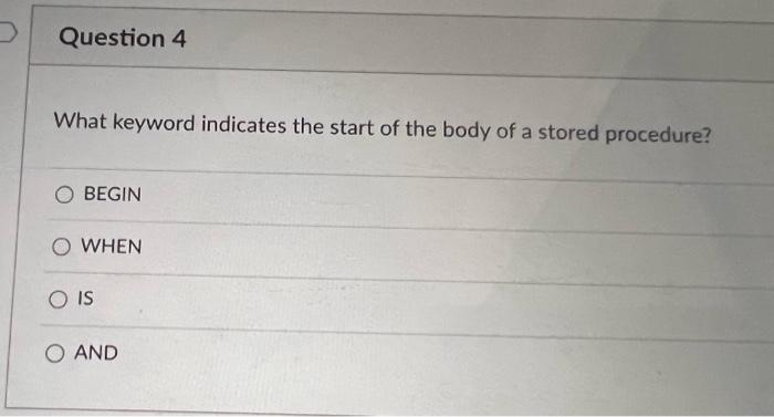 Solved Which of the following stored program units can | Chegg.com