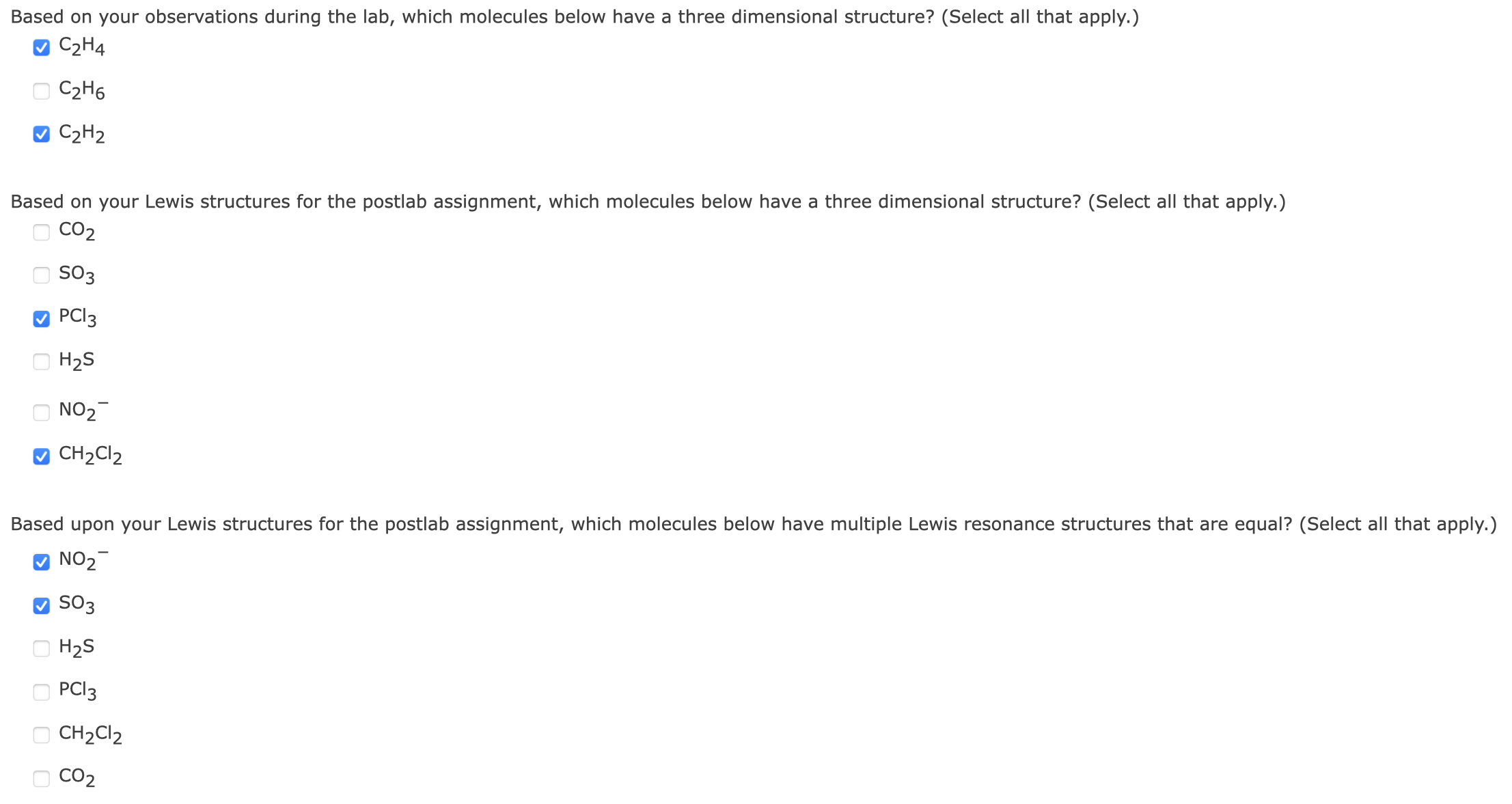 Solved Based on your observations during the lab, which | Chegg.com