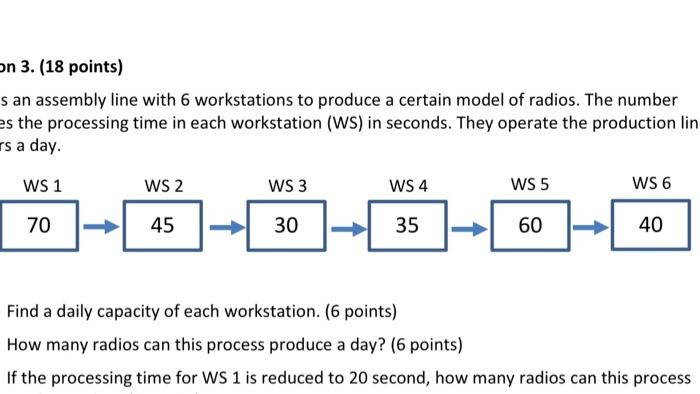 Solved Below is an assembly line with 6 workstations to | Chegg.com