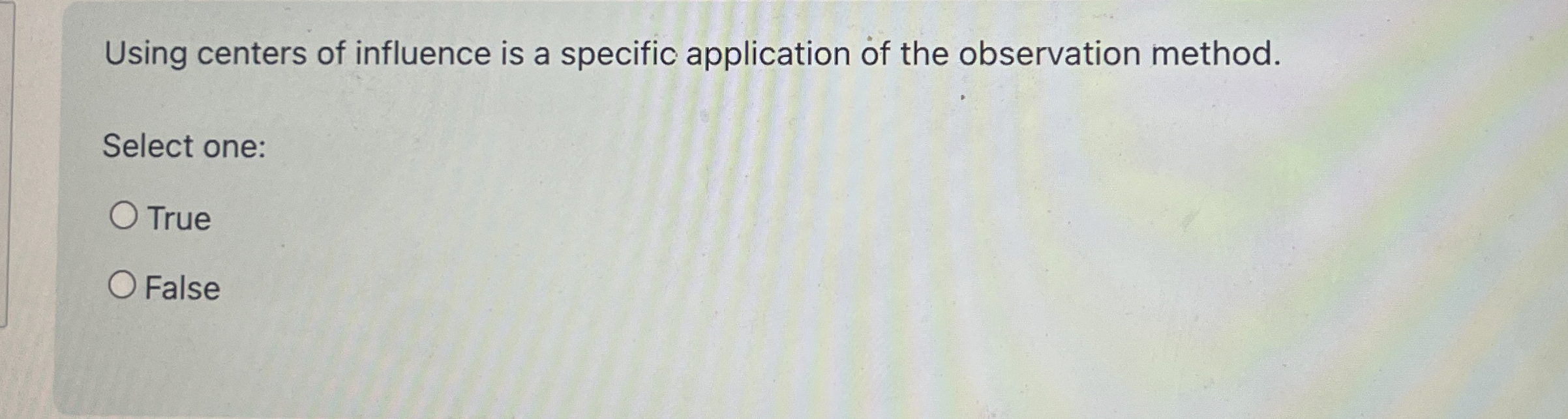 Solved Using centers of influence is a specific application | Chegg.com