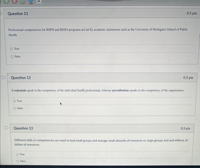 Solved Professional competencies for BSPH and BSHA programs | Chegg.com