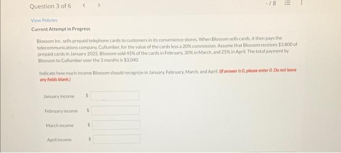 Solved Uestion 3 ew Policies urrent Attempt in Progress | Chegg.com