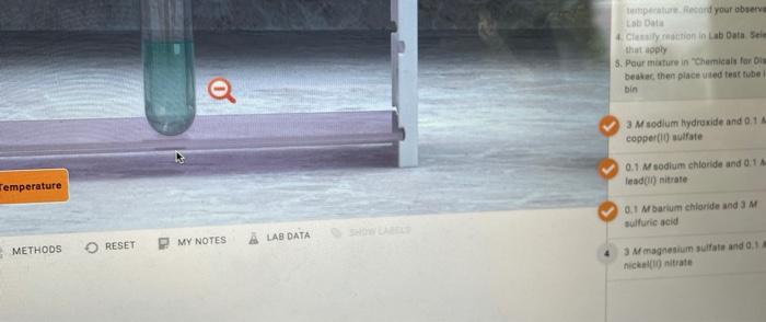 Solved Lab Data -> 1 PHASE 3. Observe displacement reactions | Chegg.com